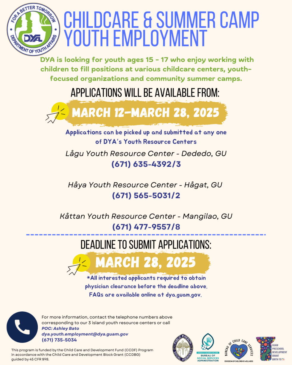 DYA | The Department of Youth Affairs