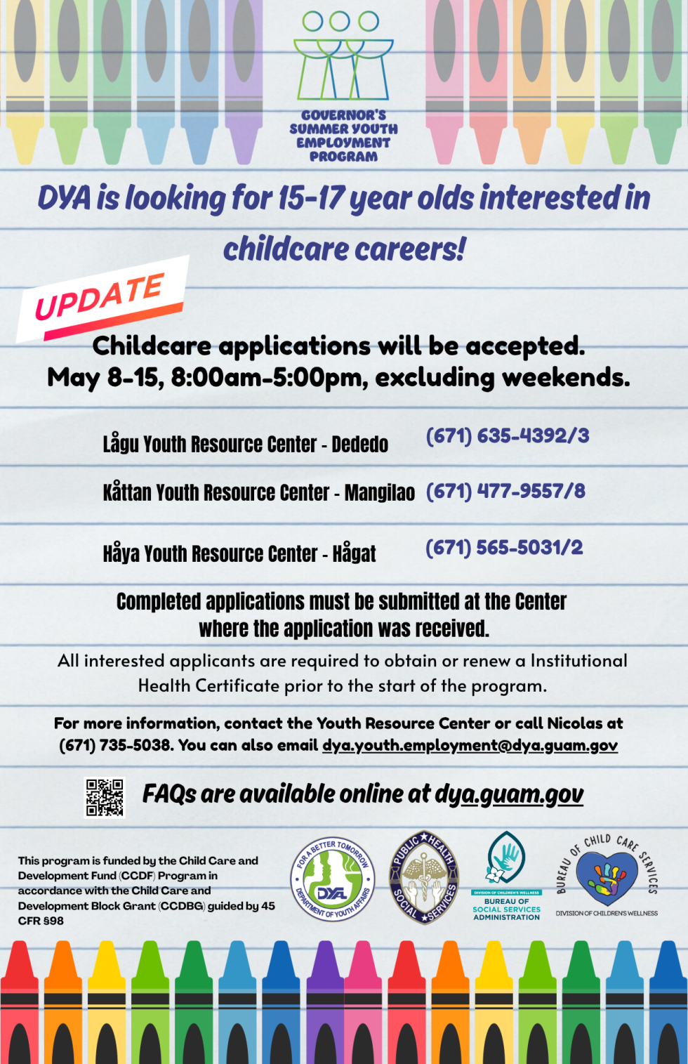 DYA | The Department of Youth Affairs